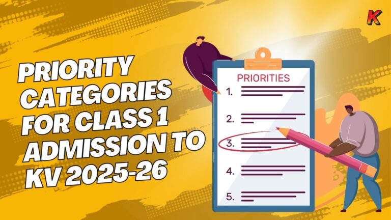 First Priority Categories for Class 1 Admission to KV 2025-26 - KVS ...